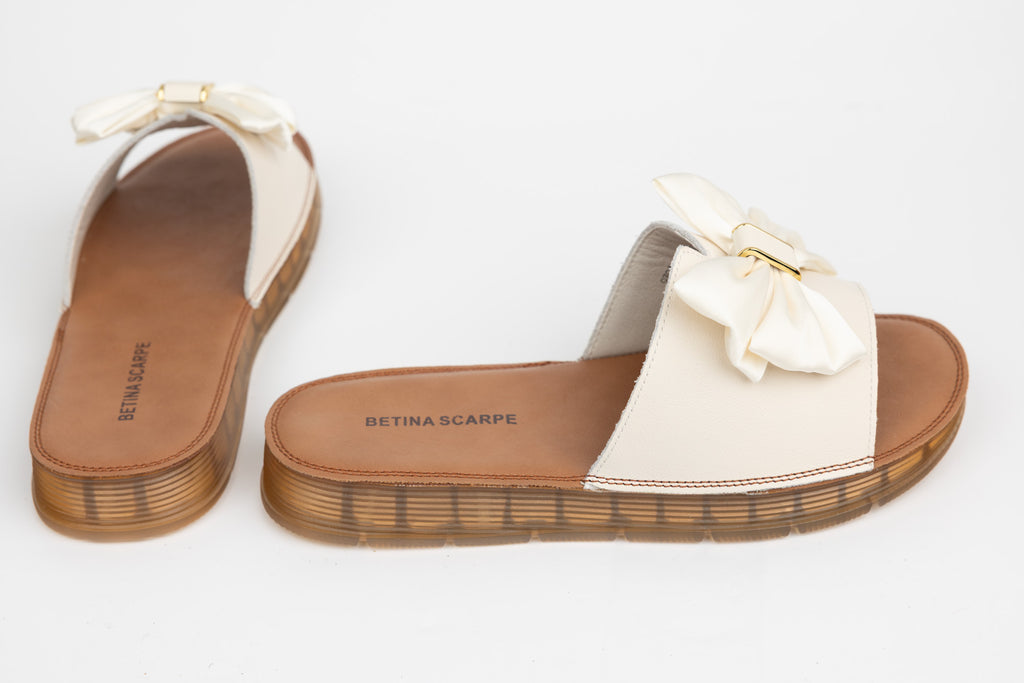 Slapi dama piele naturală 9391 Bej – Pantoful Galben