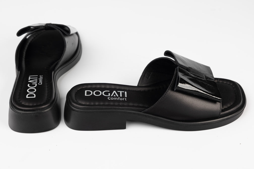 Slapi dama piele naturală DOGATI 19704 N – Pantoful Galben