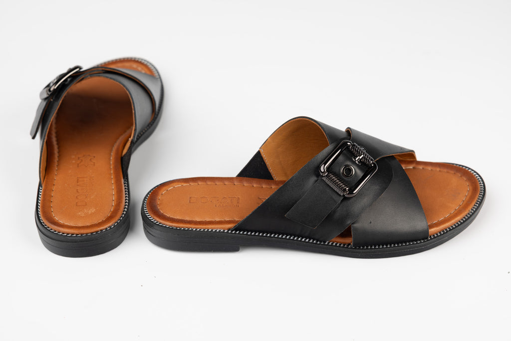 Slapi dama piele naturală DOGATI 11002 N – Pantoful Galben