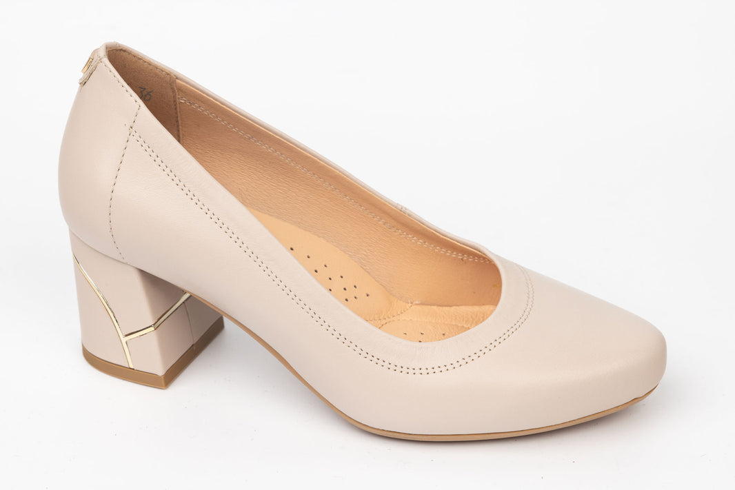 Pantofi dama piele naturală lac GIULIO 0562 roz nude – Pantoful Galben