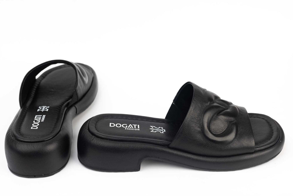 Slapi dama piele naturala DOGATI 10877 N – Pantoful Galben