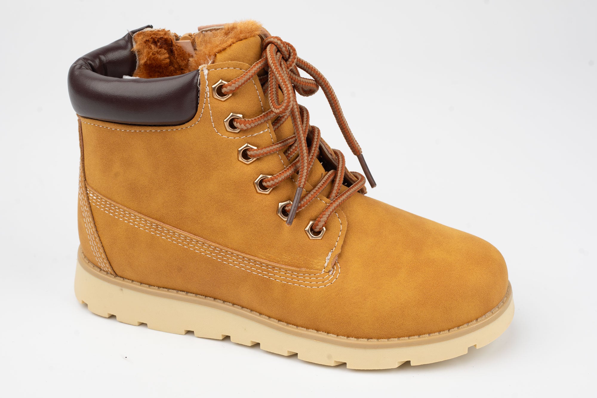 Ghete copii piele eco premium LEO 656 Camel ( 31-36 ) – Pantoful Galben