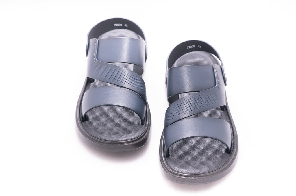 Sandale barbati piele naturala MELS 72009 bleu – Pantoful Galben